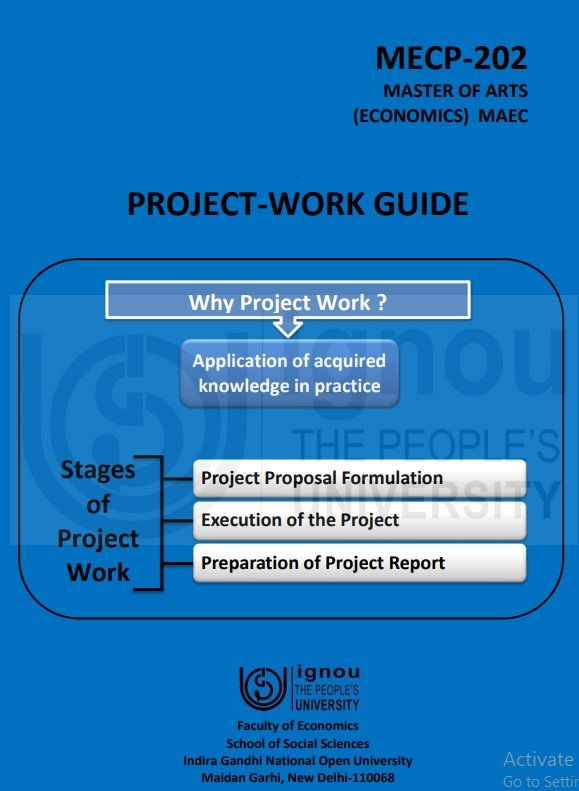 BUY IGNOU MAEC Project (MECP 202) Synopsis/proposal PDF